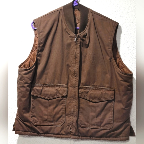 Jackets & Coats | Vintage Brown Ups Uniform Work Wear Vest Diamond ...